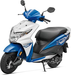 Honda Dio Colors: Red, Blue, Black, Grey, Green - GaadiKey