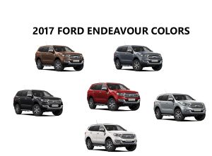 2017 Ford Endeavour Colors - White, Grey, Red, Bronze, Silver, Black ...