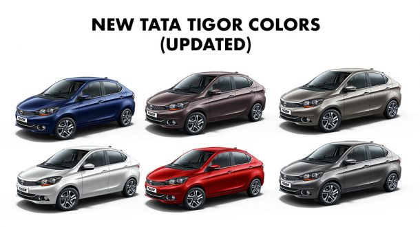 Tata TIGOR Colors: Blue, Silver, Red, White, Grey, Brown (Updated ...