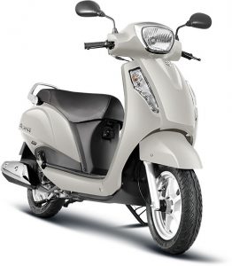 Suzuki Access 125 Colors: White, Red, Gray, Blue, Silver, Black - GaadiKey