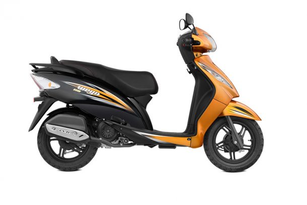 TVS Wego Colors: Blue, Red, Black, Grey, White, Orange - GaadiKey