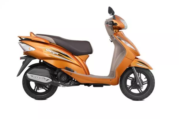 TVS Wego Colors: Blue, Red, Black, Grey, White, Orange - GaadiKey