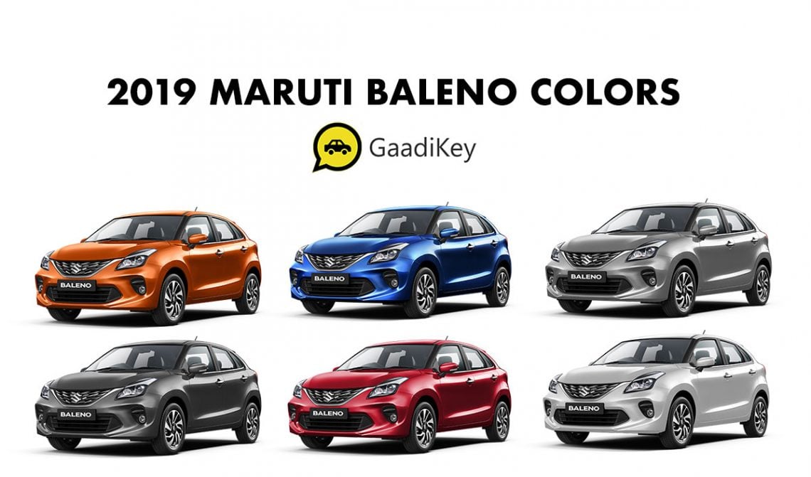Maruti Baleno Colors - Red, Blue, Silver, Orange, White, Gray, Ray Blue