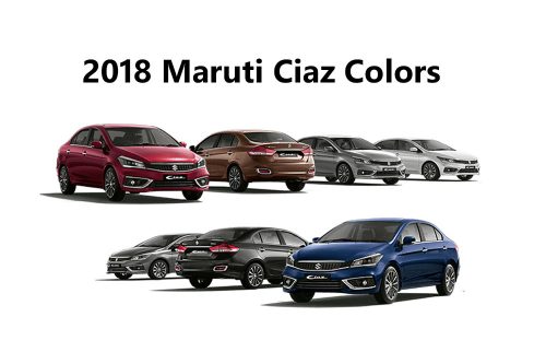 2018 Maruti Ciaz Colors: Red, Brown, Silver, White, Blue, Black, Gray ...