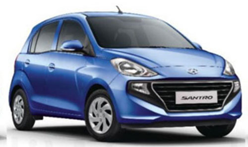 Hyundai Santro Colors: Beige, Silver, White, Blue, Red, Star Dust ...