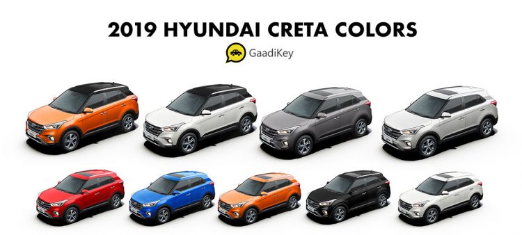 2019 Hyundai Creta Colors: Red, Blue, Orange, Black, White, Stardust ...