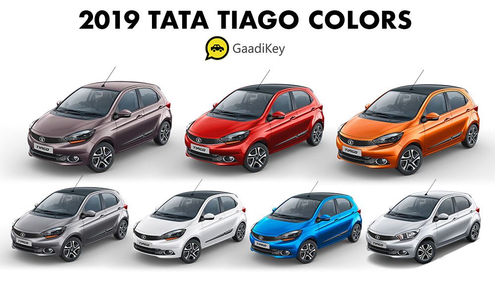 2019 Tata Tiago Colors: Red, Orange, Brown, Blue, White, Grey, Silver ...