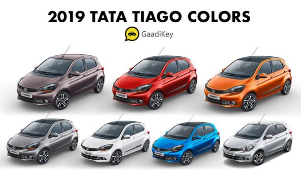 2019 Tata Tiago Colors: Red, Orange, Brown, Blue, White, Grey, Silver ...