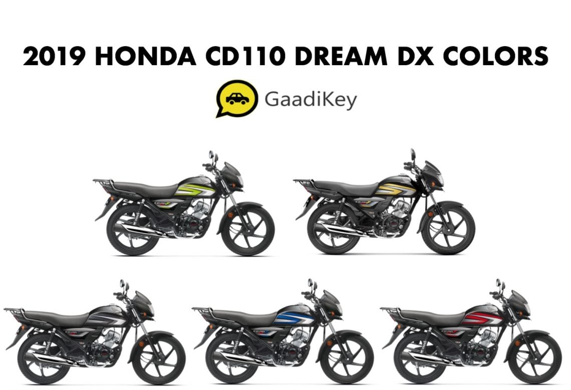 2019 Honda CD110 Dream DX Colors - Black, Gold, Green, Red, Blue, Grey ...
