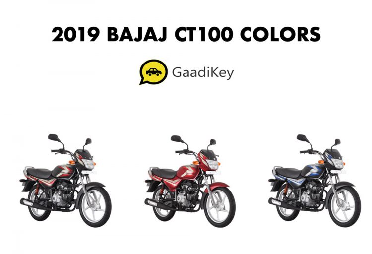 2019 Bajaj CT100 Colors - Blue, Black, Red - GaadiKey