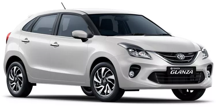 Toyota Glanza Colors: Red, Grey, Blue, Silver, White - GaadiKey