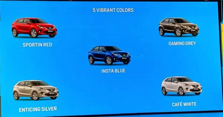 Toyota Glanza Colors: Red, Grey, Blue, Silver, White - GaadiKey