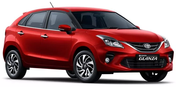 Toyota Glanza Colors: Red, Grey, Blue, Silver, White - GaadiKey
