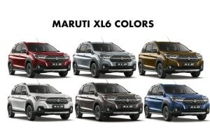 Maruti XL6 Colors: Khaki, Blue, Red, Grey, Silver, White - GaadiKey