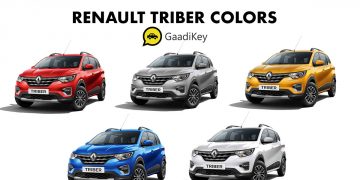 Renault TRIBER Colors: Blue, Orange, White, Red, Silver - GaadiKey
