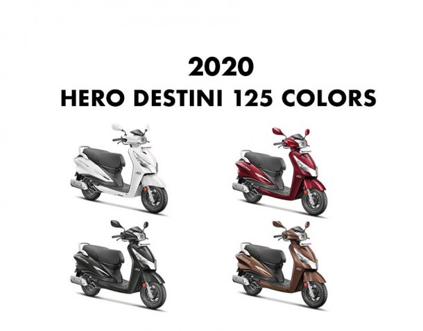 2020 Hero Destini Colors: Red, Bronze, White, Black - GaadiKey