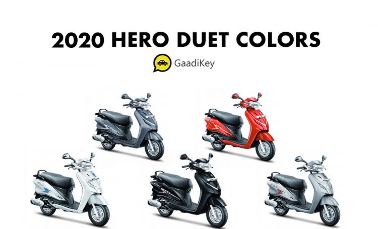 2020 Hero Duet Colors: Red, Grey, Black, White - GaadiKey