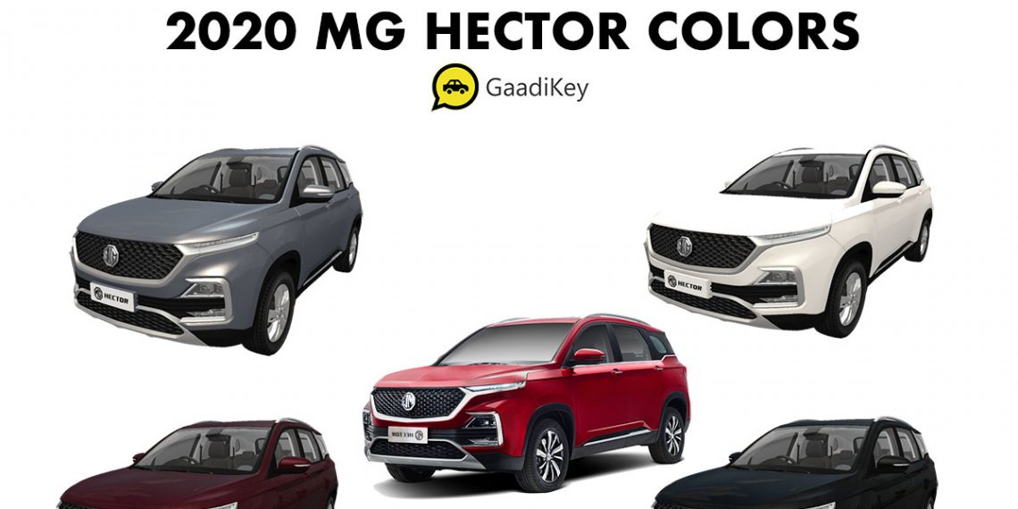 2020 MG Hector Colors: Red, Silver, White, Black - GaadiKey
