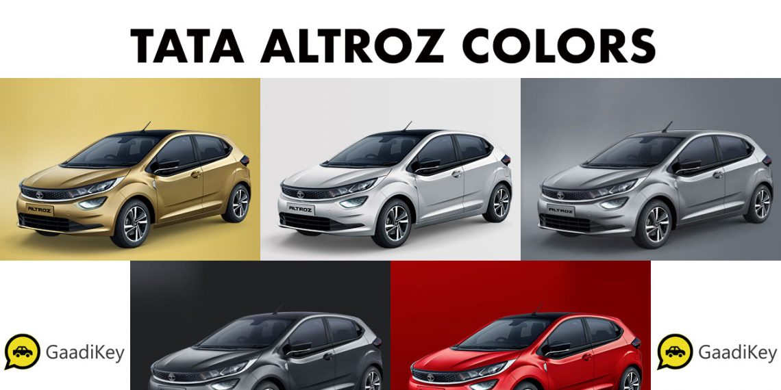 Tata Altroz Colors: Gold, Grey, Red, Silver, White - GaadiKey