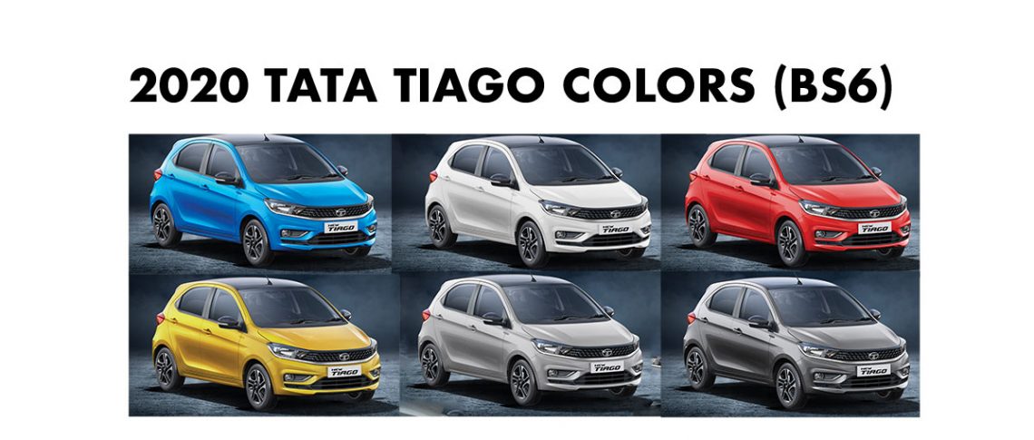 2020 Tata Tiago Colors: Red, Yellow, Blue, White, Grey, Silver - GaadiKey