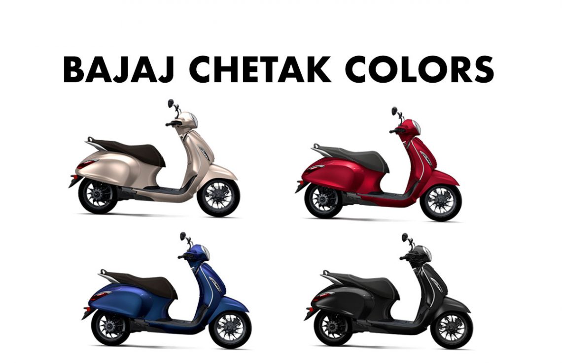 Bajaj Chetak Colors: Blue, Black, Red, Brown - GaadiKey