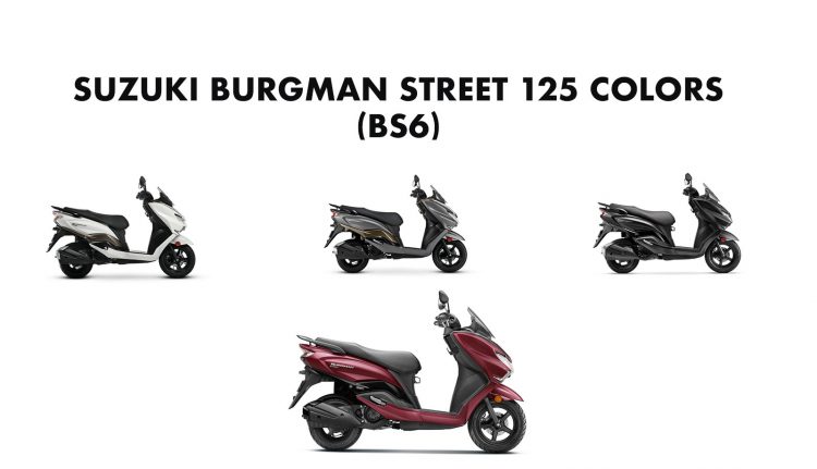 2020 Suzuki Burgman Street Colors (BS6) : Red, Grey, White, Black ...