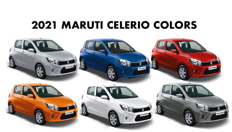 2021 Maruti Celerio Colors: White, Red, Orange, Blue, Silver, Grey ...