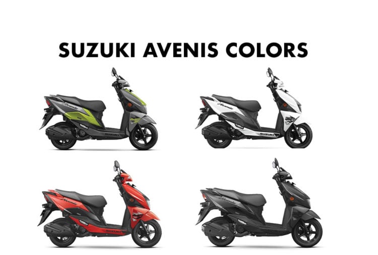 Suzuki Avenis Colors: Green, White, Black, Orange - GaadiKey