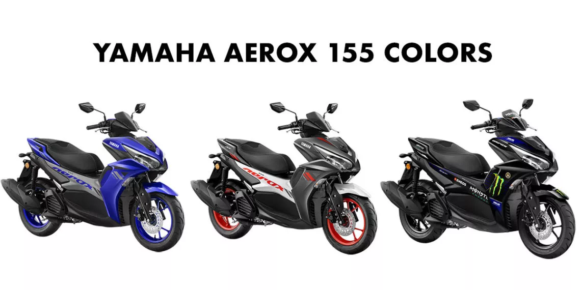 Yamaha Aerox 155 Colors: Blue, Grey, MotoGP - GaadiKey