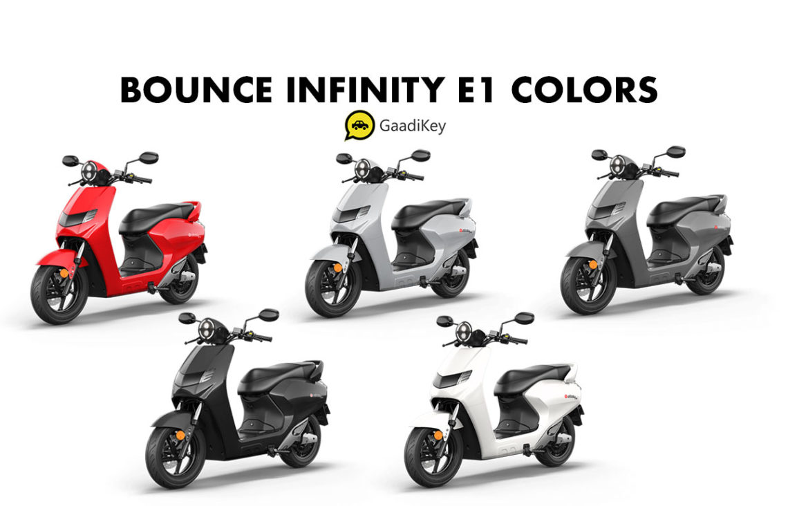 Bounce Infinity E1 Colors: Red, Black, White, Grey, Silver - GaadiKey