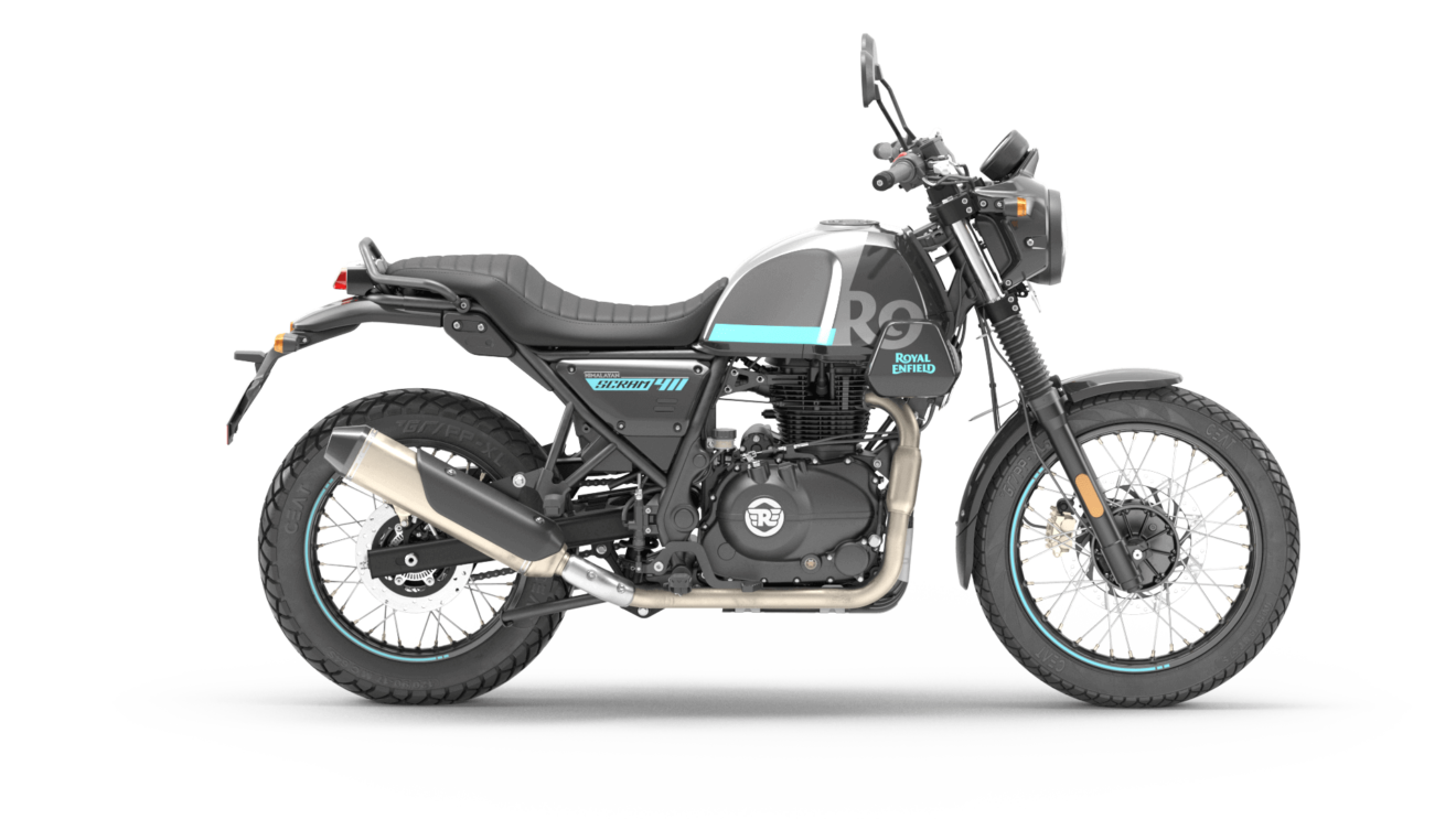 Royal Enfield Scram 411 Colors: Black, Blue, Red, Yellow, White, Blue ...