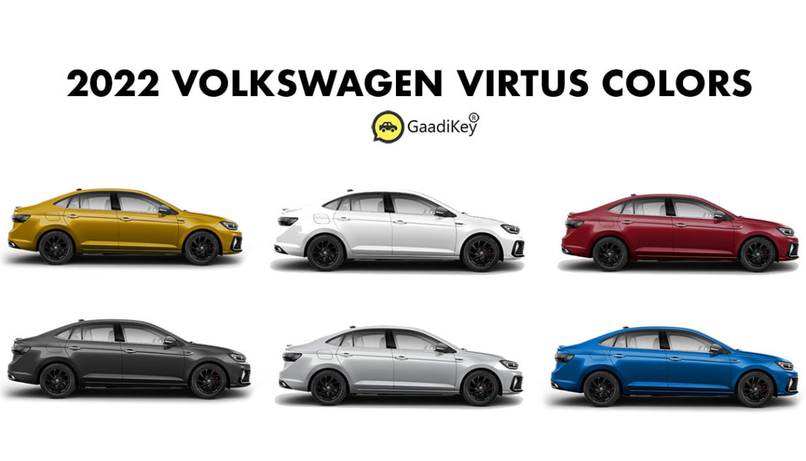 2022 Volkswagen Virtus Colors: White, Silver, Grey, Yellow, Blue, Red ...