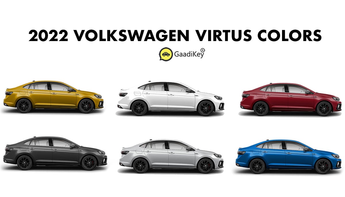 2022 Volkswagen Virtus Colors: White, Silver, Grey, Yellow, Blue, Red ...