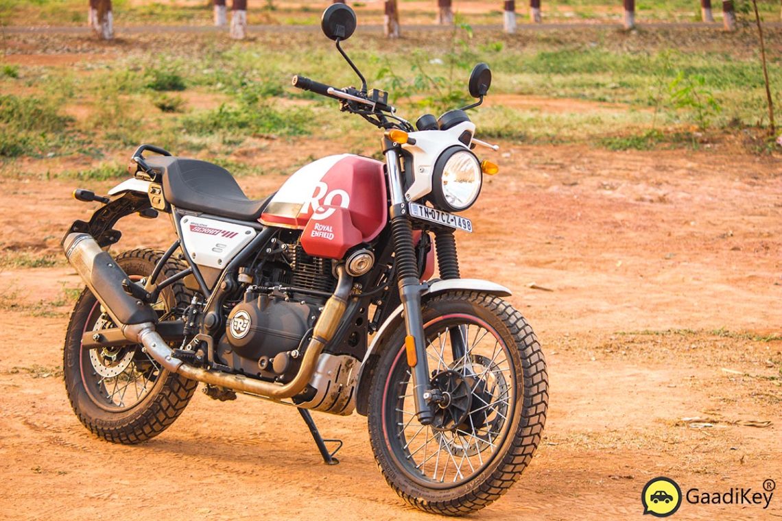 Royal Enfield Scram 411 Photos - White Flame - GaadiKey