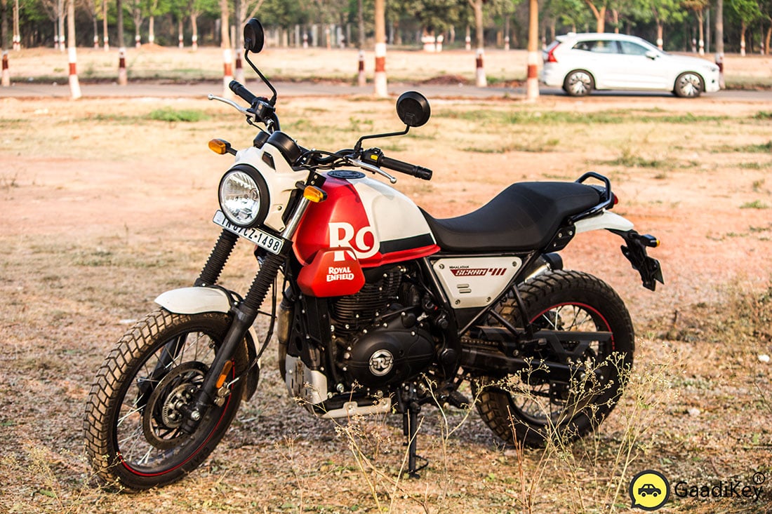 Royal Enfield Scram 411 Photos - White Flame - GaadiKey