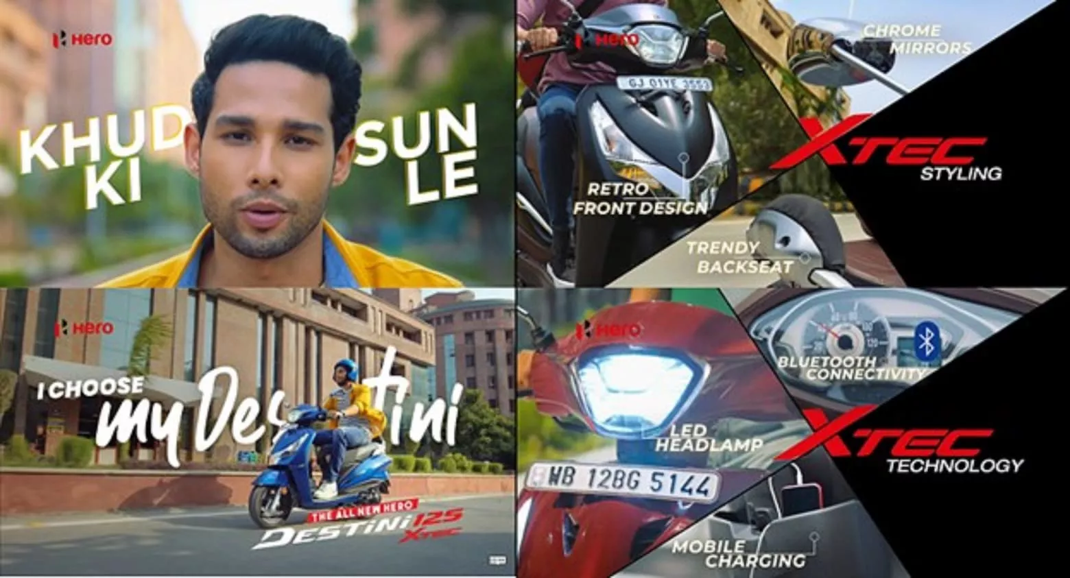 Hero launches new Ad for Destini 125 XTEC featuring Siddhant Chaturvedi ...