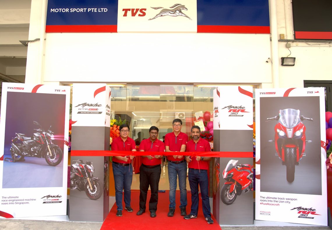TVS Motor Company launches its first TVS Experience Centre in Singapore ...
