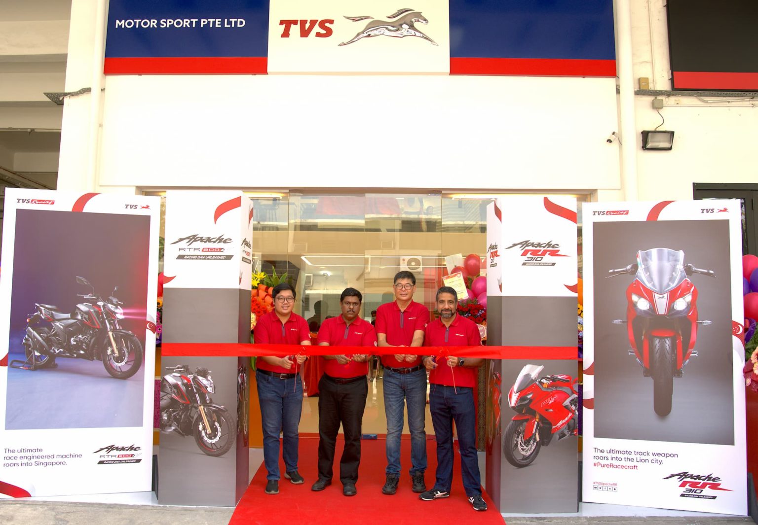 TVS Motor Company launches its first TVS Experience Centre in Singapore ...