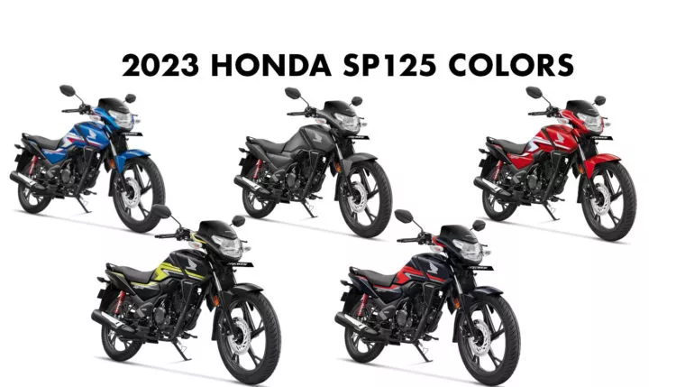 2023 Honda SP125 Colors: Blue, Grey, Red, Green, Black - GaadiKey