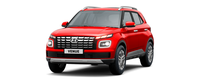 2023 Hyundai Venue Colors: Black, Red, Blue, White, Silver, Grey - GaadiKey