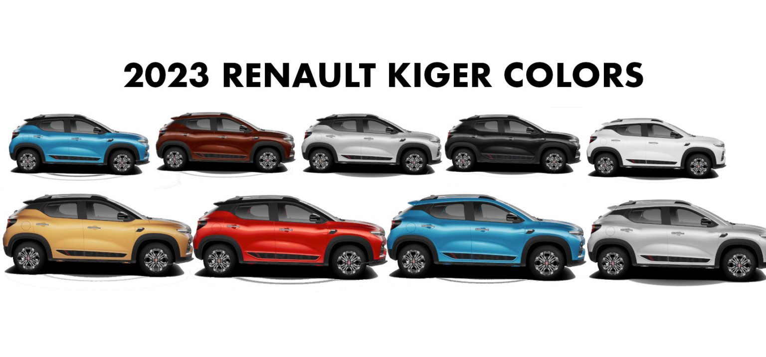 2023 Renault Kiger Colors: Blue, Red, Mustard, Brown, Silver, White ...