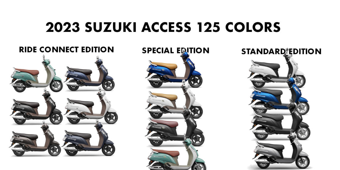 2023 Suzuki Access 125 Colors: White, Blue, Silver - GaadiKey