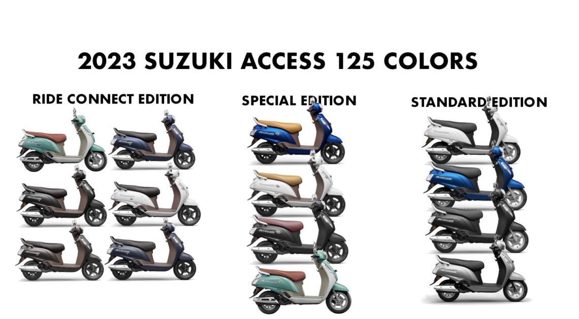 2023 Suzuki Access 125 Colors: White, Blue, Silver - GaadiKey