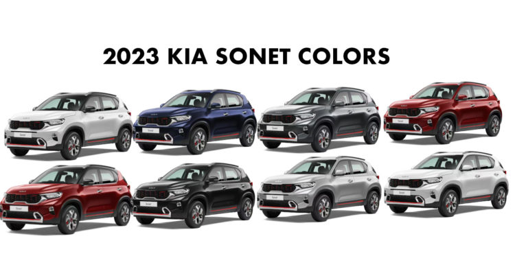 2023 Kia Sonet Colors: Red, Blue, Grey, Silver, White - GaadiKey