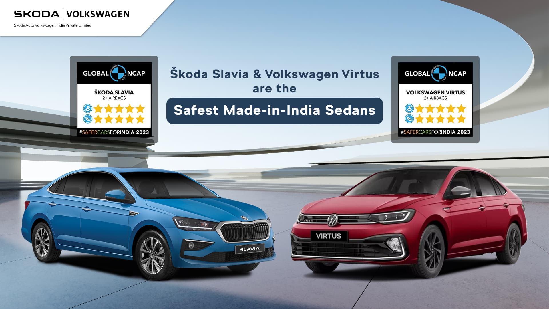 Volkswagen Virtus and Skoda Slavia get a 5-star Global NCAP safety ...