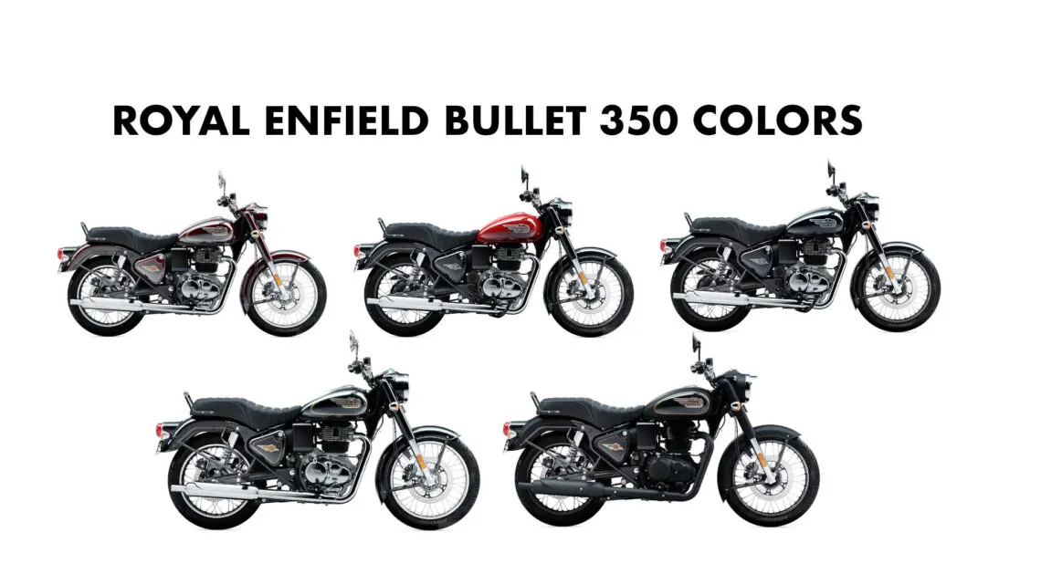 2023 Royal Enfield Bullet 350 Colors: Black, Gold, Maroon - GaadiKey