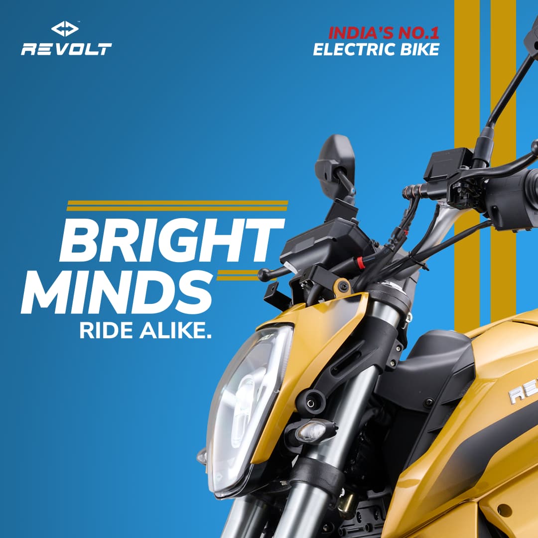 Revolt RV400 Electric Motorcycle launched in Lightning Yellow Color ...