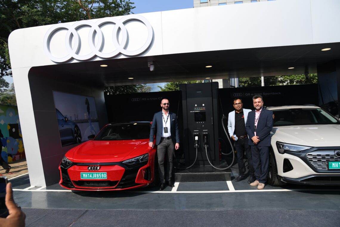 Audi opens India’s first 450kW ultra-fast charging e-tron hub - GaadiKey