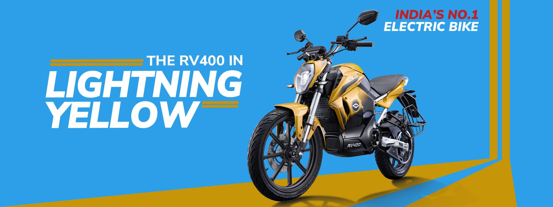 Revolt RV400 Electric Motorcycle launched in Lightning Yellow Color ...