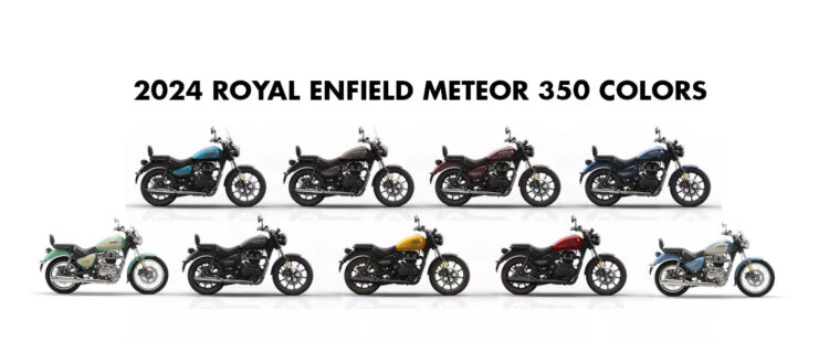 2024 Royal Enfield Meteor 350 Colors : Aurora, Fireball, Stellar ...